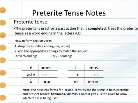 What Is Preterite Tense Meaning And Examples