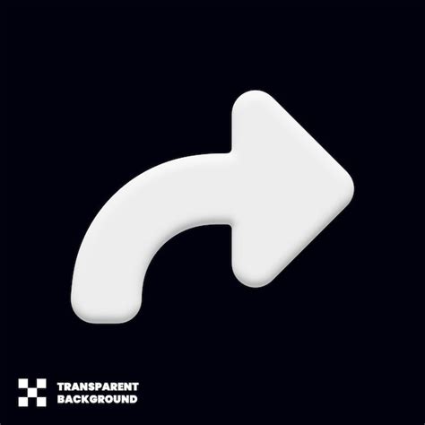 Premium Psd Curve Arrow Pointer 3d