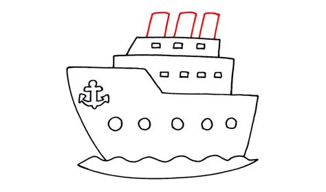 چطور نقاشی کشتی کودکانه بکشید؟