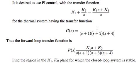 Solved It Is Desired To Use PI Control With The Transfer Chegg
