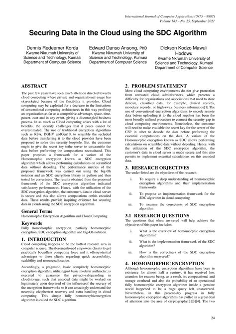 Pdf Securing Data In The Cloud Using The Sdc Algorithm