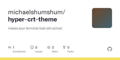 Github Michaelshumshumhyper Crt Theme Makes Your Terminal Look Old