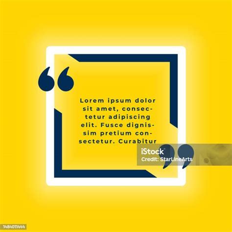 Quotation Box Template For Paragraph Or Speech向量圖形及更多quotation Text圖片