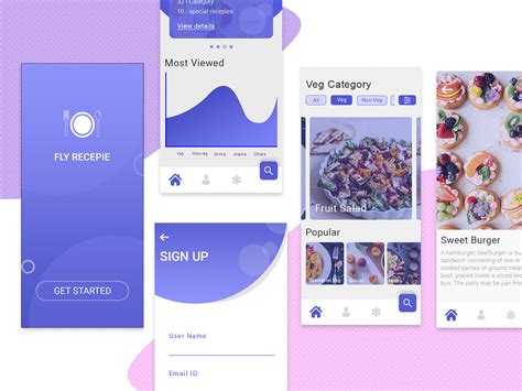 Fly Recepie App Concept Behance