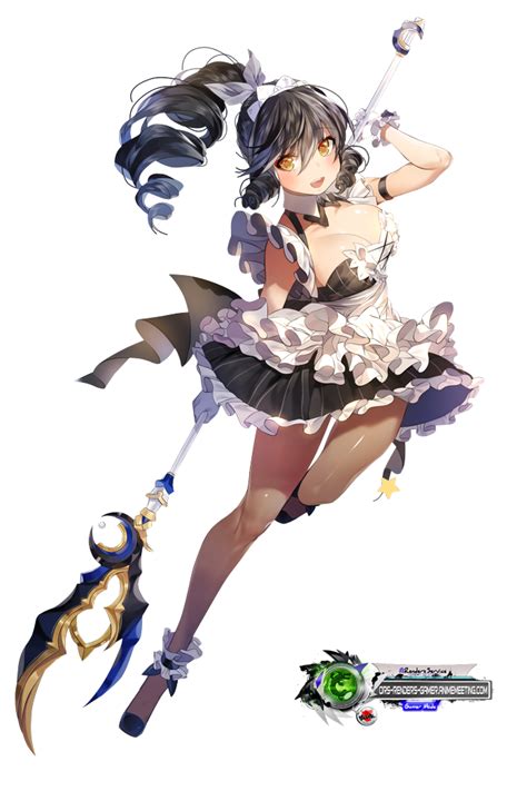 Elswordara Haan Hyper Kawaiii Maid Battle Render Ors Anime Renders