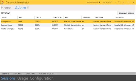 Axiom Tile Version 24 Canary Admin Canary Community