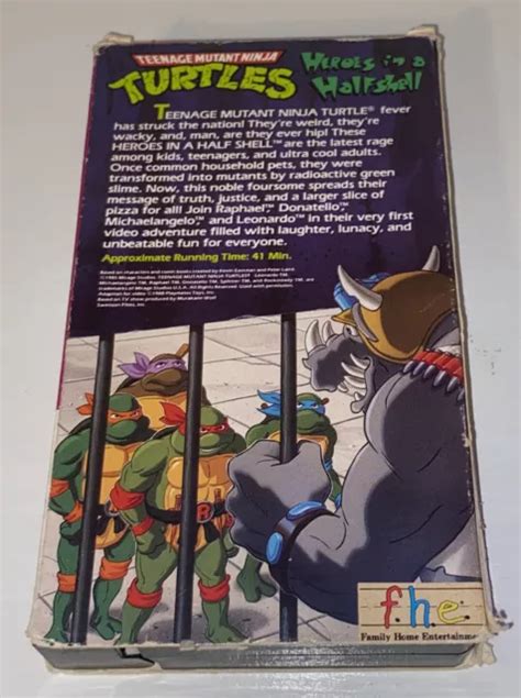 Teenage Mutant Ninja Turtles Heroes In A Halfshell 1985 Vhs Tape 1355
