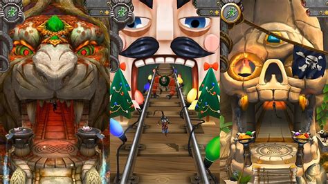 Temple Run 2 Fall Jungle Vs Winter Toyland Vs Pirate Cove Map YouTube