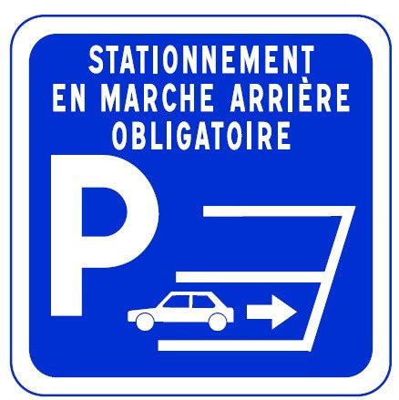Panneau de parking vertical stationnement marche arrière Devis sur