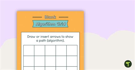 Blank Algorithm Grid Colour Teach Starter