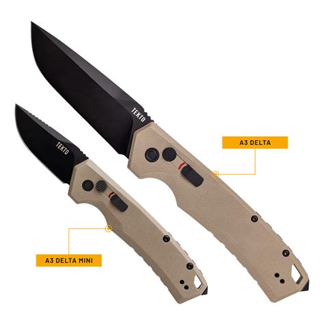 A3 Delta Mini Folding Automatic Knife Tekto Knives