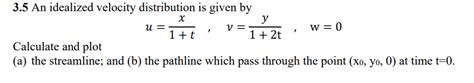 Solved 35 ﻿an Idealized Velocity Distribution Is Given