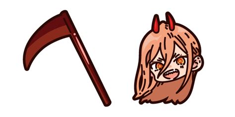 Chibi Chainsaw Man Power And Blood Scythe Cursor Custom Cursor