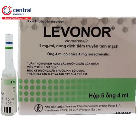 ChÍnh HÃng Thuốc Levonor 4mg4ml Giúp điều Trị Giảm Huyết áp
