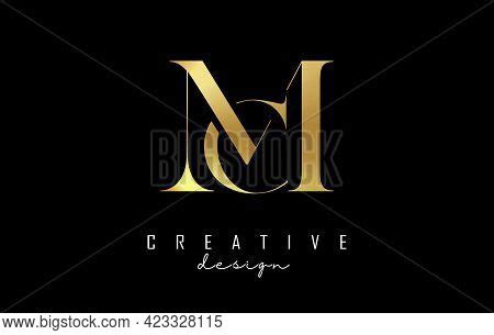 Golden Mc M C Letter Vector Photo Free Trial Bigstock