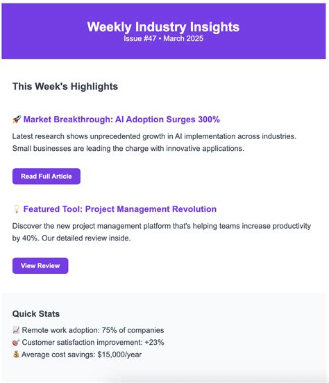 html email newsletter templates