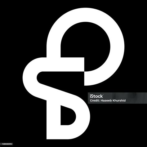 최소 Sp 로고 고급 배경에 Ps 문자의 아이콘입니다 Sp 모노그램 이니셜을 기반으로 한 로고 아이디어 전문적인 다양한 문자