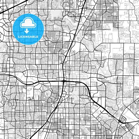 Vector Pdf Map Of Plano Texas United States Hebstreits