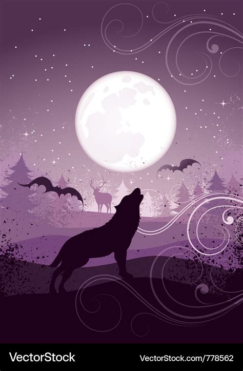 Purple Moon Wolf