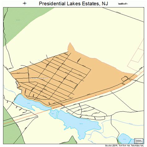 Presidential Lakes Estates New Jersey Street Map 3460840