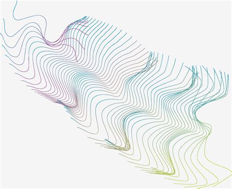 Color Twisted Gradient Line Pattern Geometry Curve Color Gradient