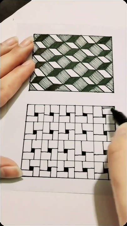 Cube Illusion Tutorial Zentangle Doodle Pattern Zentangleart