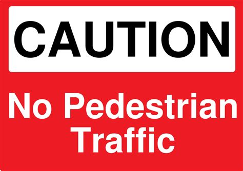 Caution Pedestrian Sign 85x60cm Thermapply Direct