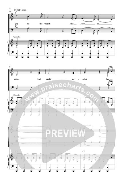All Creation Sing Joy To The World Choral Anthem Satb Sheet Music