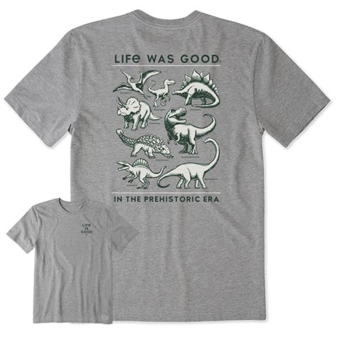 Mens Life Was Good Prehistoric Era Crusher Tee Life Is Good
