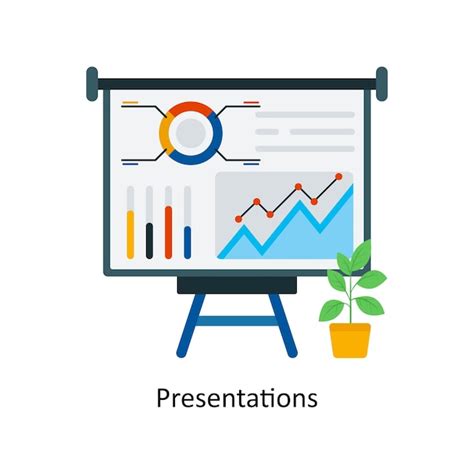 Premium Vector Presentations Concept Flat Icon Style Illustration