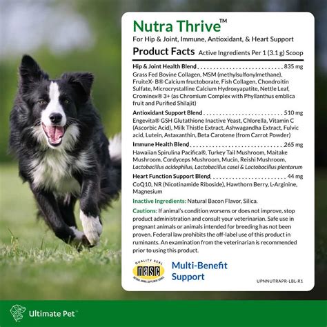 Ultimate Pet Nutrition Nutra Thrive Multivitamin Powder Supplement For