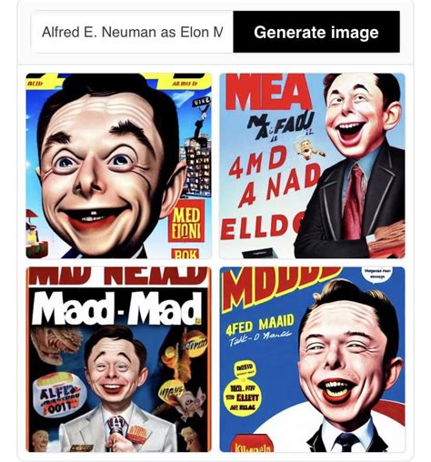 Alfred Elon Neuman Mad Magazine Cover Rweirddalle