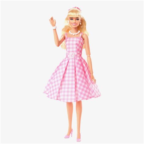Кукла Барби Марго Робби в роли Барби в розовом платье Barbie The Movie ...