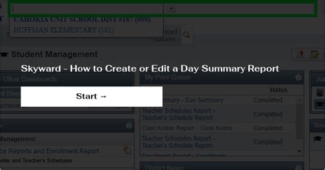 Skyward How To Create Or Edit A Day Summary Report