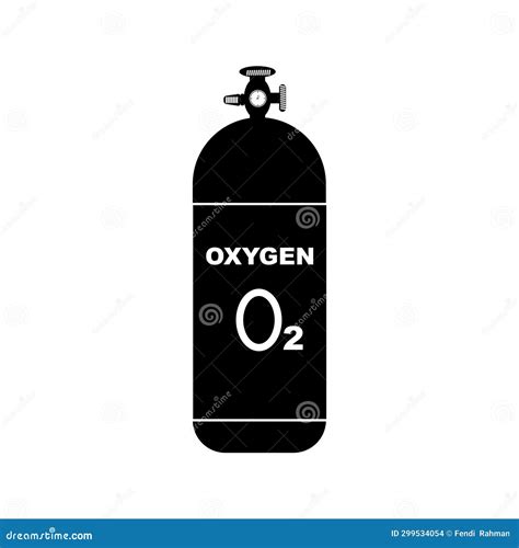 Vector Symbol Illustration Oxygen Cylinder Icon Stock Illustration