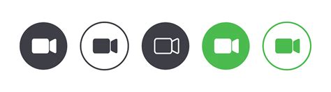 아이콘 화상 통화가 설정되었습니다 비디오 카메라 다른 아이콘 대화 개념 채팅 버튼 화상 회의 흰색 배경에 고립 된 벡터 그림입니다 플랫 스타일 Brand Name