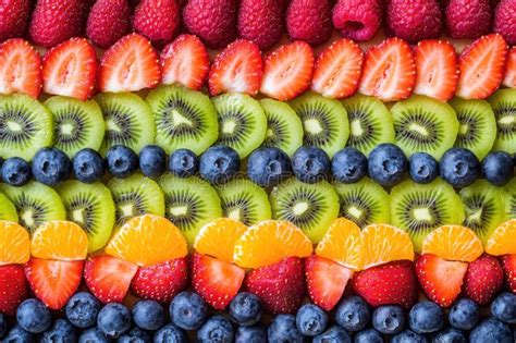 Fruit Rainbow Arrangement Stock Image Image Of Arrangement 379386241