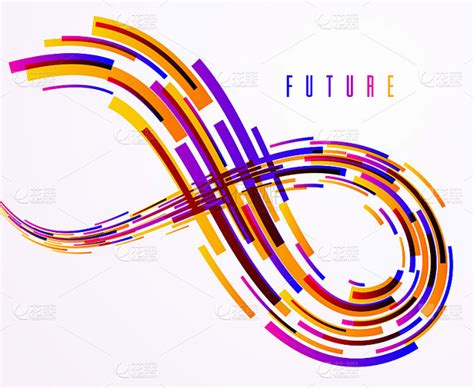 抽象线条矢量背景三维动态运动条纹技术或科学主题抽象设计元素未来模板的广告或海报或封面