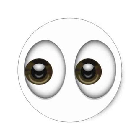 Eyes Emoji Classic Round Sticker Emojiprints