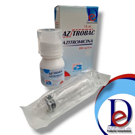 Azitrobac 200mg5ml Susp X 15 Ml Azitromicina Bioquifar