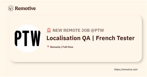 [hiring] Localisation Qa French Tester Ptw