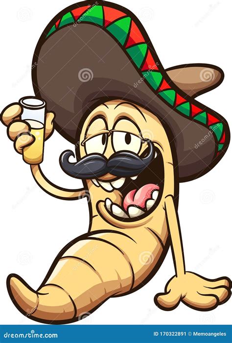 Tequila Worm Vector Illustration 72947746