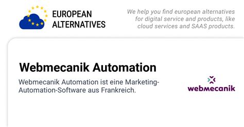 webmecanik automation european alternatives