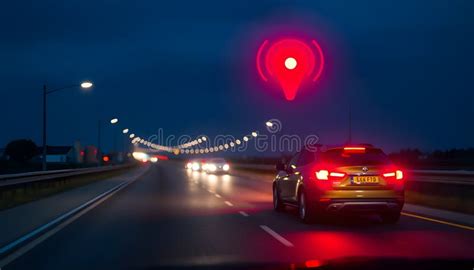 Automobile With GPS Tracking Pulsing Signal Searching Car Location