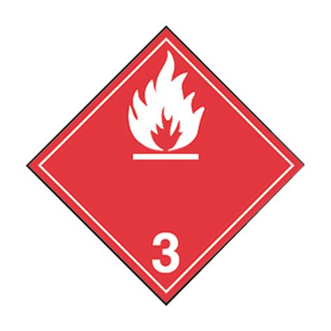 Tdg Placard Class 3 3 Materials Wholesale Safety