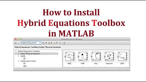 How To Install Hybrid Equations Toolbox In Matlab Hybridequationtoolbox Matlab Simulink Youtube