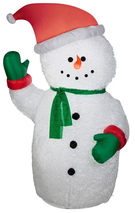 Gemmy Mixed Media Snowman Christmas Airblown Yard Inflatable 6