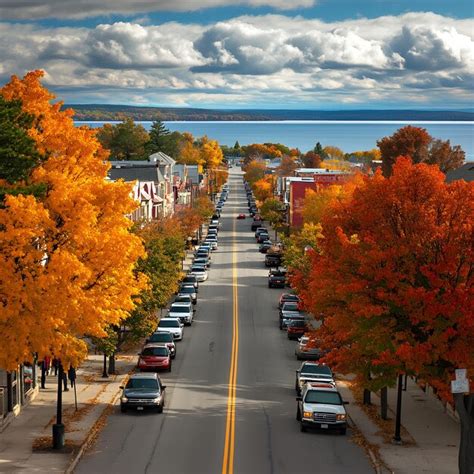 Autumn In Quebec Canada View Of Quebec City From Road Premium Ai