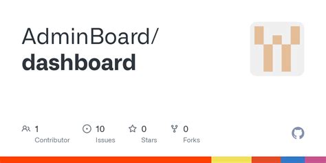 GitHub AdminBoard Dashboard
