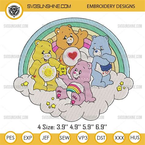 Grumpy Bear Care Bear Embroidery Design File